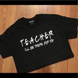 Gildan | Tops | New Friends Themed Teacher Graphic Tee | Poshmark